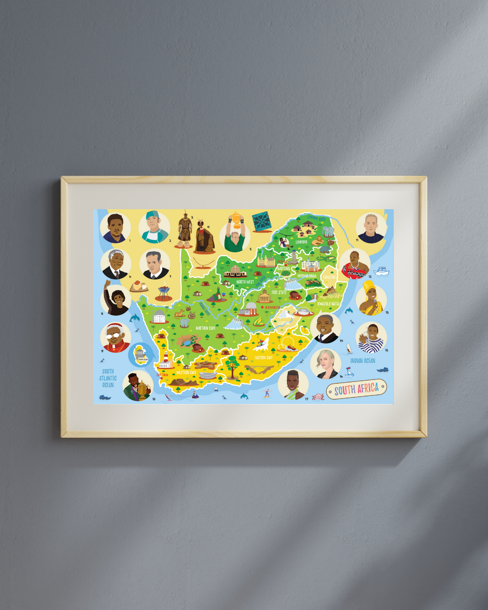 South Africa Map Poster (A3) – Very Puzzled
